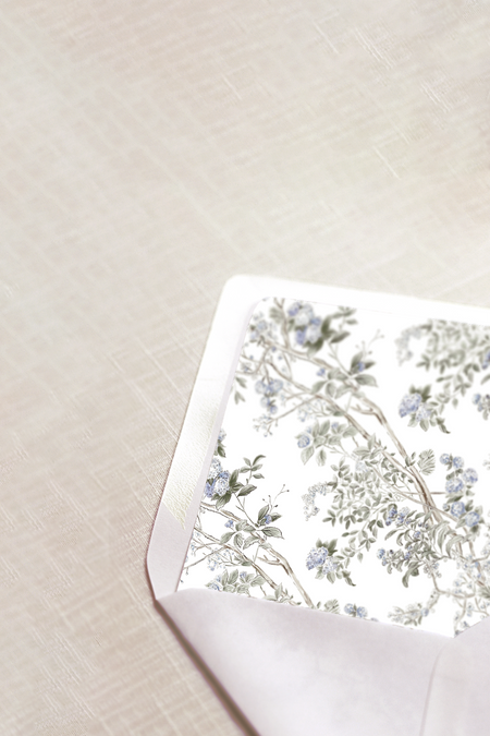 Adrianna Collection | (A2) Envelope Liner No.1 | Hydrangea Foliage ...