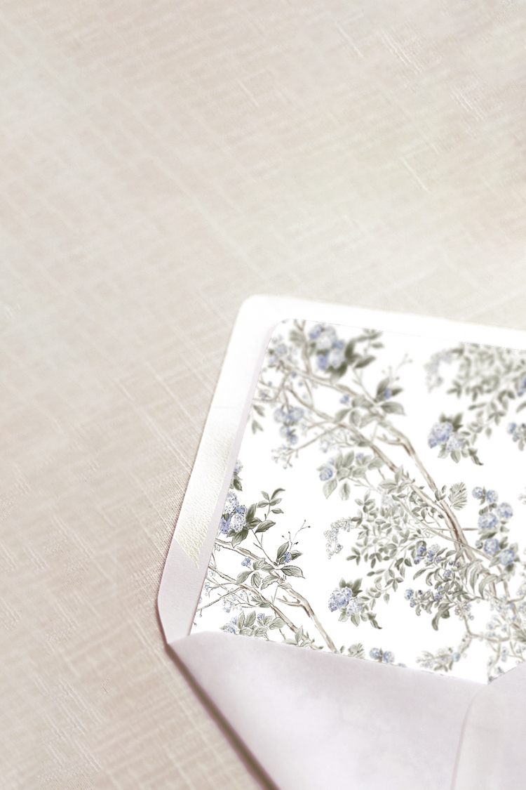 Adrianna Collection | (A2) Envelope Liner No.1 | Hydrangea Foliage ...