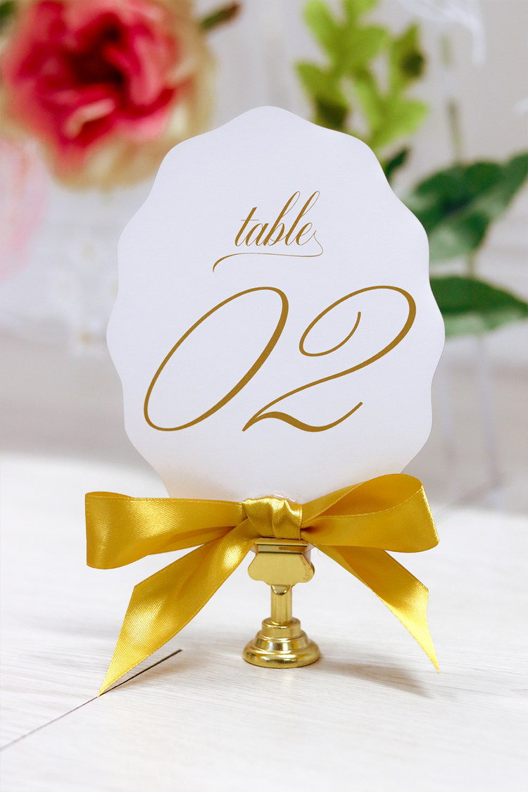 Scalloped Table Numbers | PURCHASE – Creative in Bloom