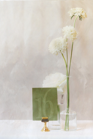 Clover Green Velvet Table Numbers | RENTAL – Creative in Bloom